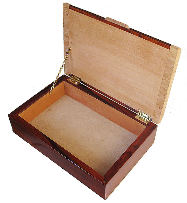 Handcrafted Wooden Box: Decorative Men's Box - Cocobolo, Maple Burl